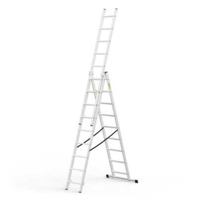 Échelle multifonction en aluminium DRABEST HOME 3x9 marches, capacité 150 kg, 1 pièce.