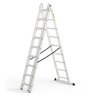 Échelle multifonction en aluminium DRABEST HOME 3x9 marches, capacité 150 kg, 1 pièce.