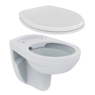 / Ideal Standard Pack WC suspendu sans bride + abattant Eurovit ...