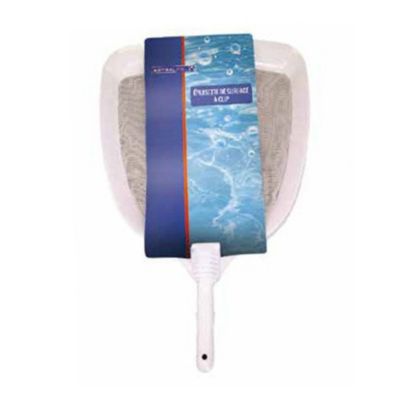 Épuisette de surface piscine, cadre blanc en PVC, Artral