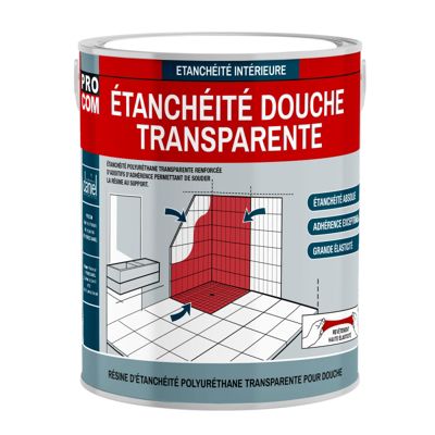 Étanchéité douche, salle de bain - Résine d'étanchéité transparente ...