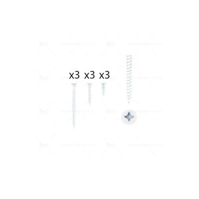 1 kit composés de 3 vis 35x16 + 3 vis 4x25 + 3 vis 4x50 Vernis blanc ...