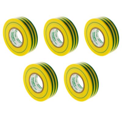 10 rouleaux adhésifs 19mmx20m jaune/vert Zenitech