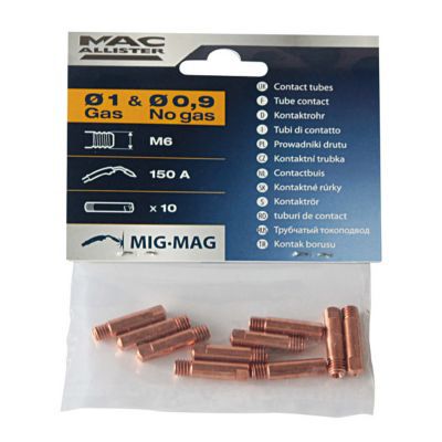 10 tubes contact 0.9 mm Mac Allister M6