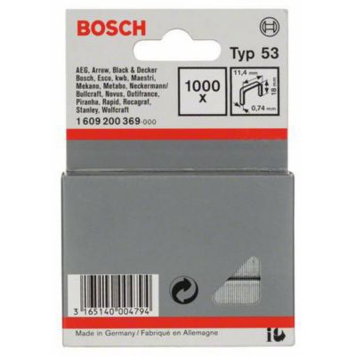 1000 agrafes type 53 18/11,4 mm Bosch 1609200369 - fil fin