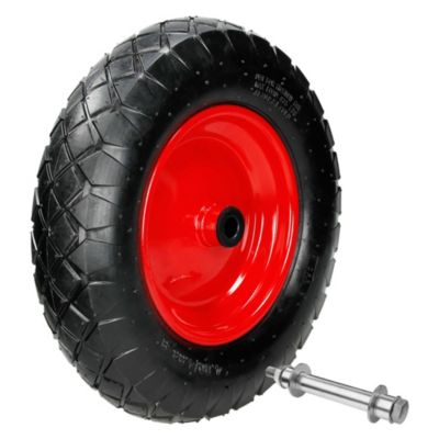 15" Roue de brouette pneumatique à air gonflable 4.80 / 4.00-8 axe ...