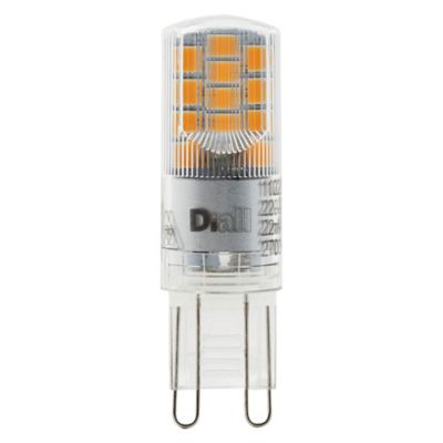 2 ampoules LED Diall capsule G9 2,6W=28W blanc chaud