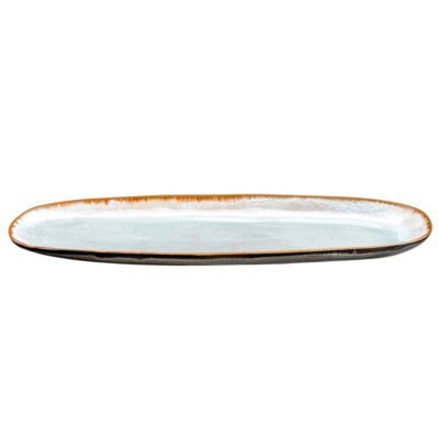 2 plats longs 35.5cm Bleu clair - Shadow Aqua par Médard de Noblat