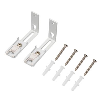 2 supports pour rail simple Millet blanc GoodHome