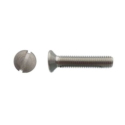 200 Vis Métaux Tête Fraisée Fendue 6 x 25 mm - DIN 963 - Inox A2 - D-Work