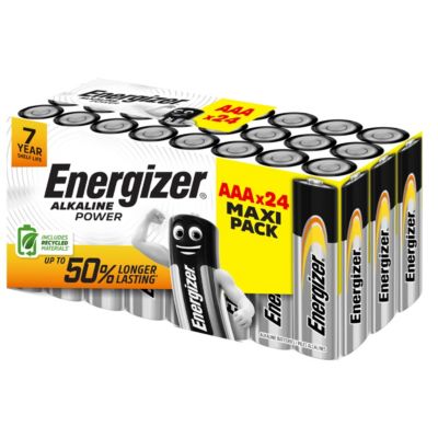 24 Piles alcalines AAA LR3 Power Energizer | Castorama