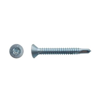 250 Vis Autoperceuses Tête Fraisée Torx 4.8 x 45 mm - Zingué blanc - D-Work