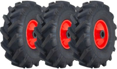 3.00x4 Open Centre Cleated Rotovator Lug Tyre 25mm Roller Bearing Rim ...