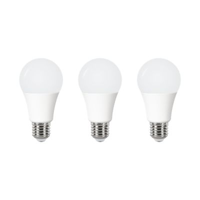 3 ampoules LED connectées Myko E27 A60 standard 806lm=60W variation de blancs et couleurs ...