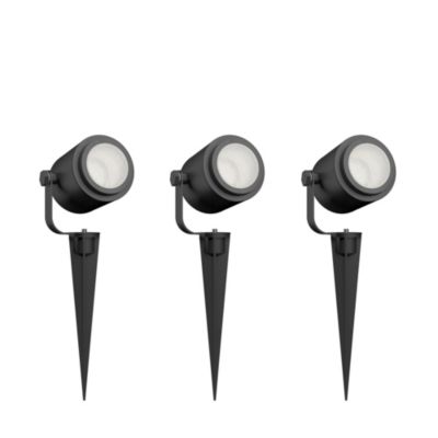 3 spots LED à piquer connectés Smart RGBW IP44 2,8W 390lm Calex