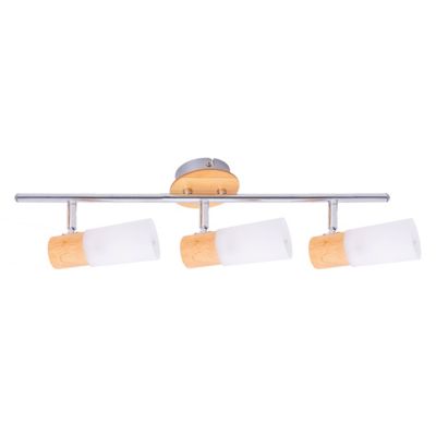 3 spots muraux pour plafond 'TODTNAU', métal, verre et plastique, E14 ...