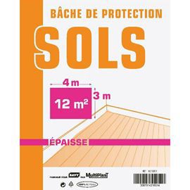 Bâche de protection sol épaisse 3 x 4 m | Castorama