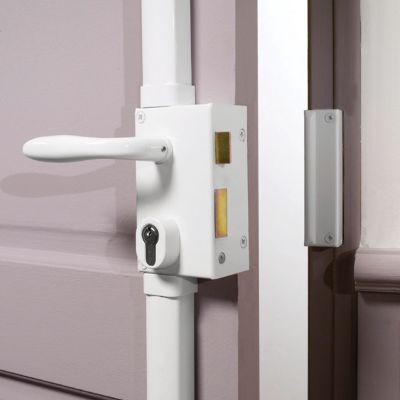 Serrure 3 points Bricard Astral droite blanc | Castorama