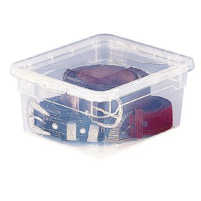 Bac de rangement avec couvercle en plastique Kristal 2L transparent ...