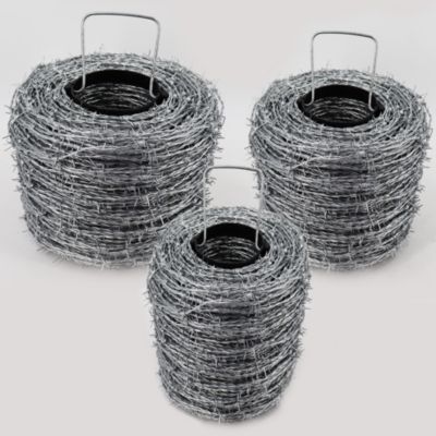 350 m fil de fer barbelé galvanisé, 1,6 / 1,7 mm pour clôture de ...