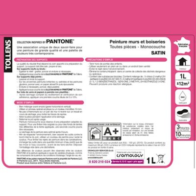 Peinture murs et boiseries Tollens Pantone 18-2043 raspberry sorbet ...