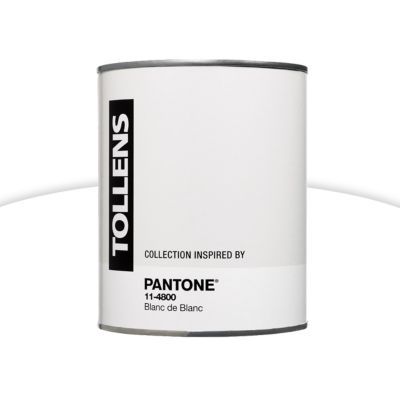 Peinture murs et boiseries Tollens Pantone 11-4800 blanc satin 2L ...