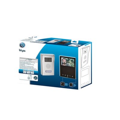 Ensemble interphone vidéo filaire et bouton pour l'extérieur Blyss ...