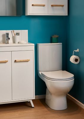 Pack WC à poser sans bride avec sortie verticale GoodHome Cavally | Castorama
