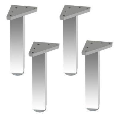 4 un. Pied de table carré en aluminium 40x40mm hauteur 400mm aluminium ...