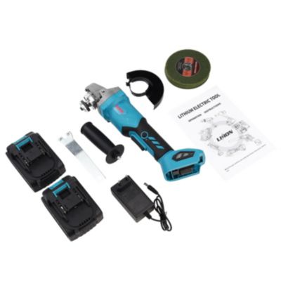 4inch Cordless Angle Grinder, 18V/21V Grinder with 9 Grinding Wheels ...