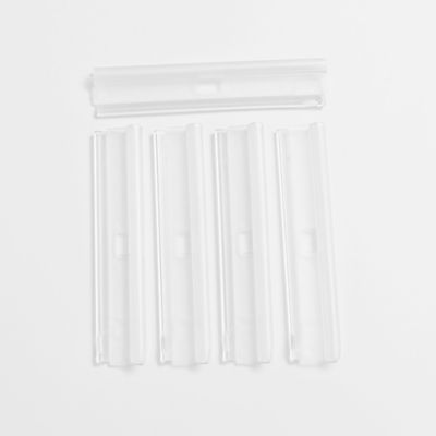 5 barettes hautes transparente 89 mm