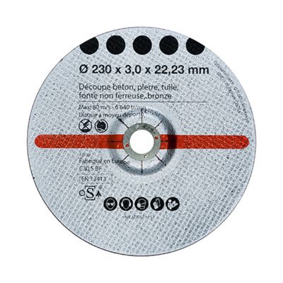 5 disques pour la découpe des matériaux Ø230 x 3 1ER PRIX | Castorama