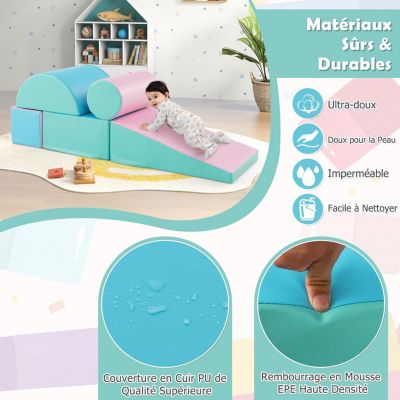 5 PCS Parcours Motricité Bébé avec Fermeture Clair, avec Remplissage en ...