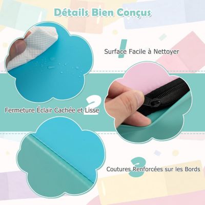 5 PCS Parcours Motricité Bébé avec Fermeture Clair, avec Remplissage en ...