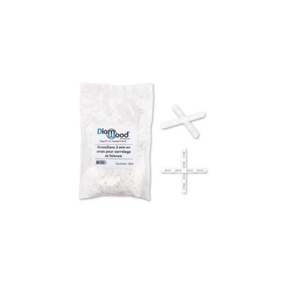 500 Croisillons 3 mm en Croix pour Carrelage et Faïence - Diamwood ...