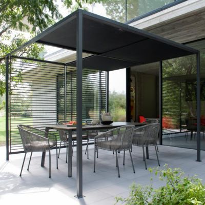 Tonnelle Blooma Mooréa 2,8 x 2,8m noir | Castorama