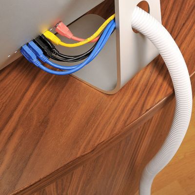 Tube flexible cache-câbles blanc D-Line 32 mm x 1,1 m | Castorama