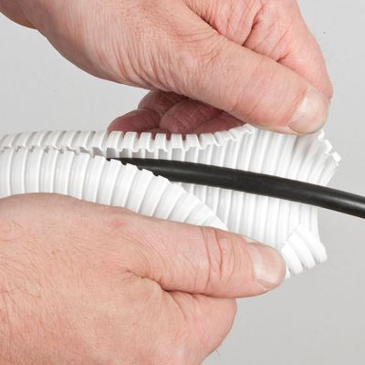 Tube flexible cache-câbles blanc D-Line 32 mm x 1,1 m | Castorama