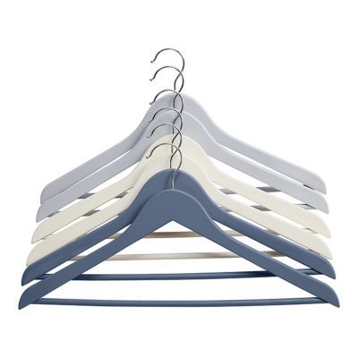 6 cintres bois mauve Form Carver 45 cm | Castorama