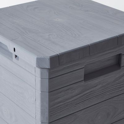 Coffre de rangement Woody's gris 90 L | Castorama