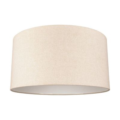 Abat-jour cylindrique E27 H30 Tissu Coton Beige | Castorama
