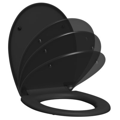 Abattant noir mat déclipsable Dolceo