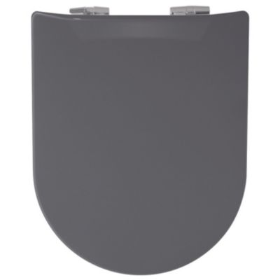 Abattant uni wood slim double avec descente assistée (36.5x48 cm - Gris ...