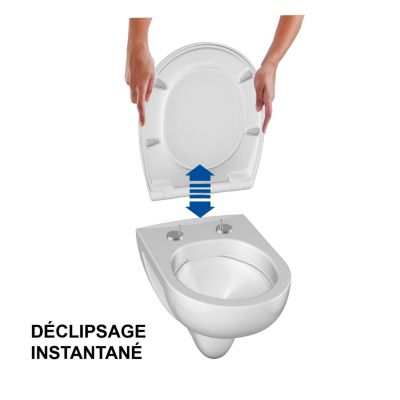 Abattant WC blanc brillant Classic Bemis