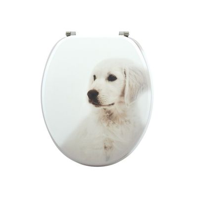 Abattant wc MDF Dog SCOTT Beige Charnières Inox MSV | Castorama