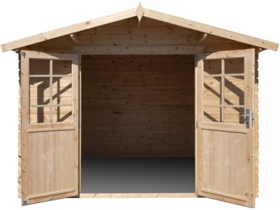 Abri de jardin bois 9.4 m² "Lys" 320 x 298 x 225 cm 28 mm