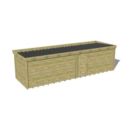 ABRI DE JARDIN bois Pin traité autoclave 27mm - 8,595x2,64m / 22,7m2 ...