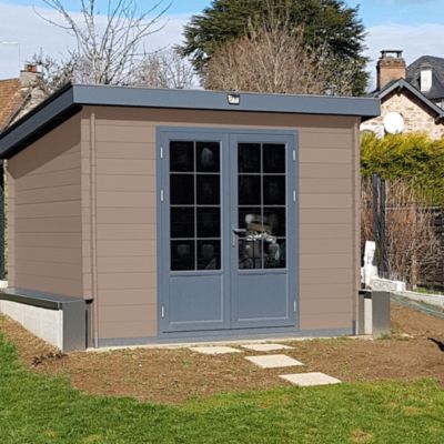 Abri de jardin Green Outside en bois composite ép.28mm 7,4m²