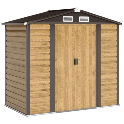 Abri de jardin métal cabanon 2,36m² dim. 213x 120x 166/194Hcm - 2 ...
