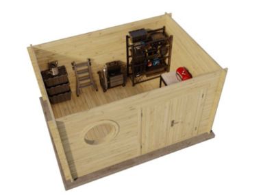 Abri de jardin Maria-Rondo 44 B Alpholz, 4x32m dim ext (cas échéant ...